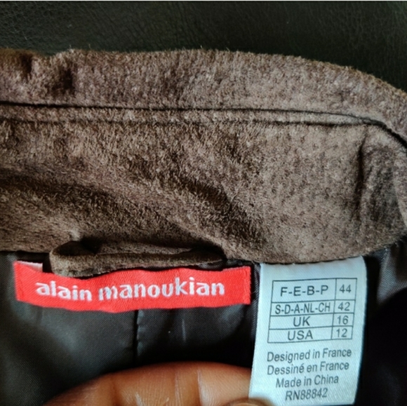 Alain Manoukian | Jackets & Coats | Alain Manoukian Suede Leather ...